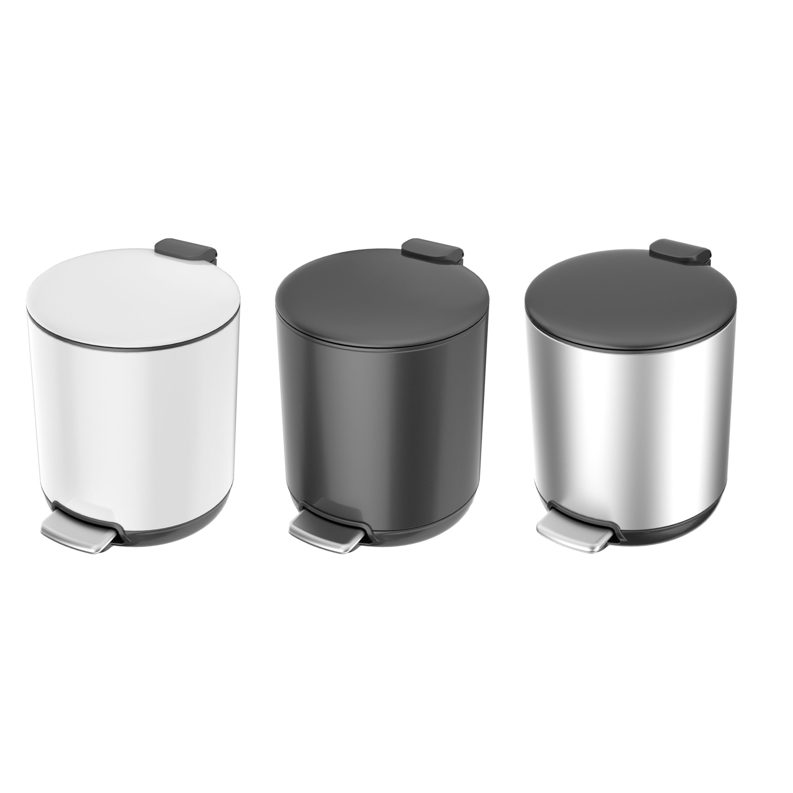 Thin Lid Round Shape Basic Trash Can 5L | Swanlord | Your Reliable ...